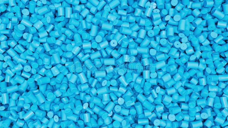 Pan Over Blue Plastic Polypropylene Granules, Masterbatch Polymer Grain ...