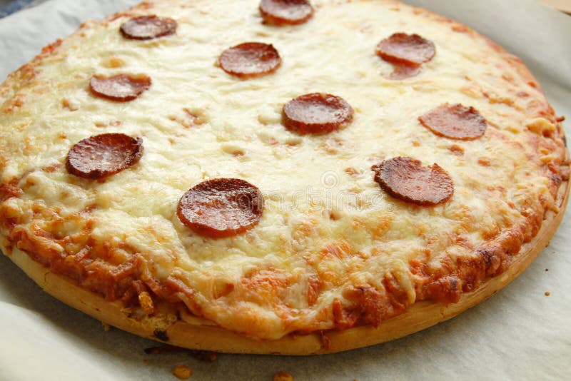 Pan pizza stock image. Image of eating, gourmet, cheese - 4473639