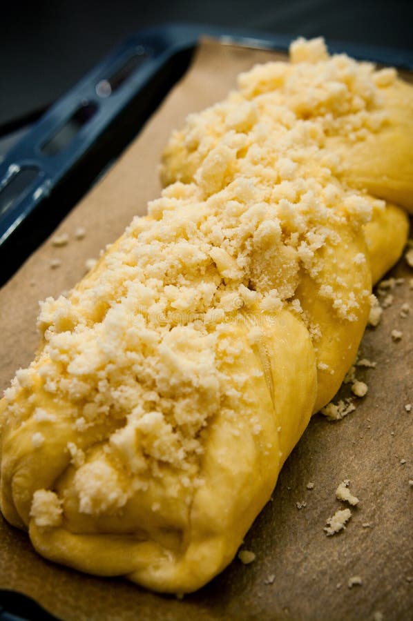 Pan Polaco, Pan Dulce Relleno De Crema De Mocha Imagen de archivo ...