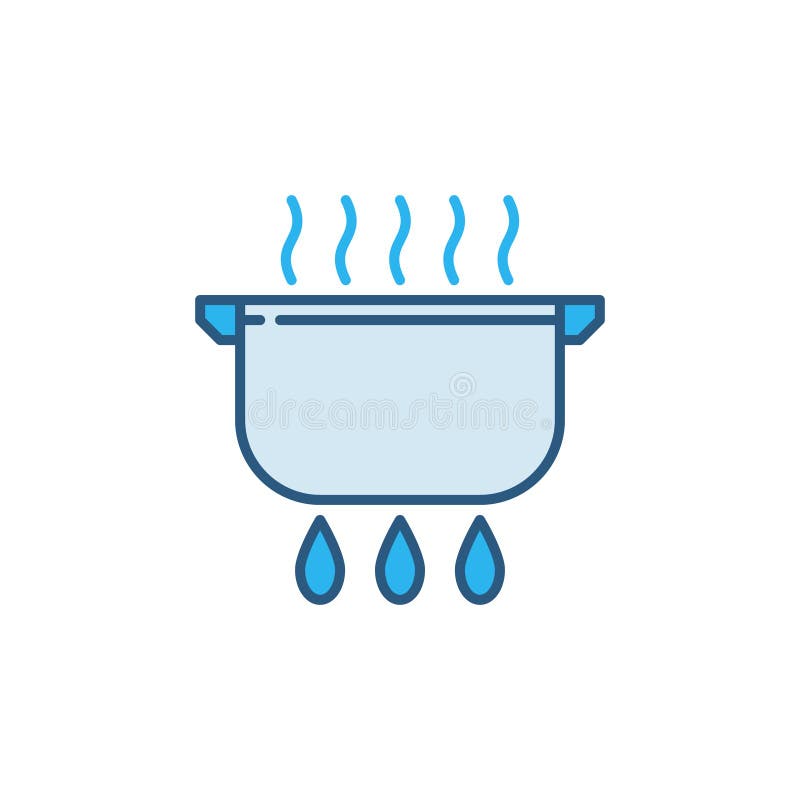 Pan or Pot on Fire Vector Concept Colored Icon Stock Vector ...