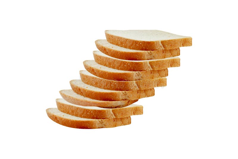 Pan Rebanado Aislado En Blanco Imagen de archivo - Imagen de sabroso ...