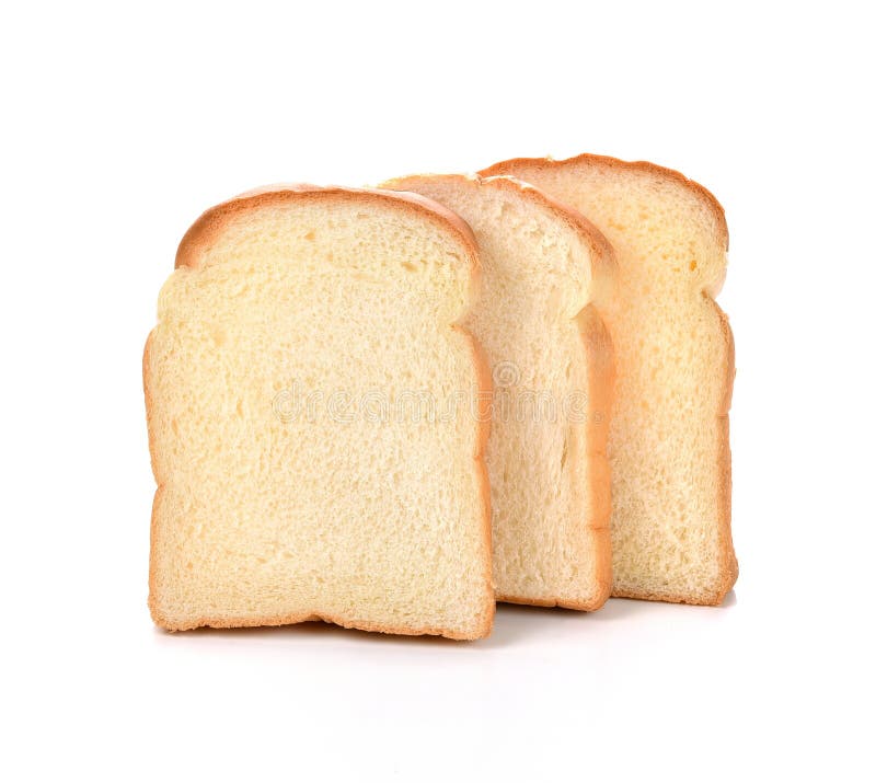 Pan Rebanado En El Fondo Blanco Foto de archivo - Imagen de almuerzo ...
