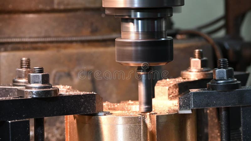 The Pan Scene of Chamfering Process on Brass Ring Parts with NC Milling ...