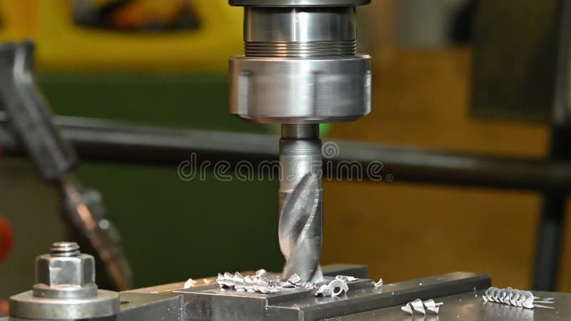 Pan Scene the CNC Milling Machine Cutting the Tire Mold Parts with Oil ...