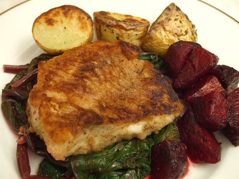 Pan Seared Tautog stock photo. Image of tautog, roasted - 5630952