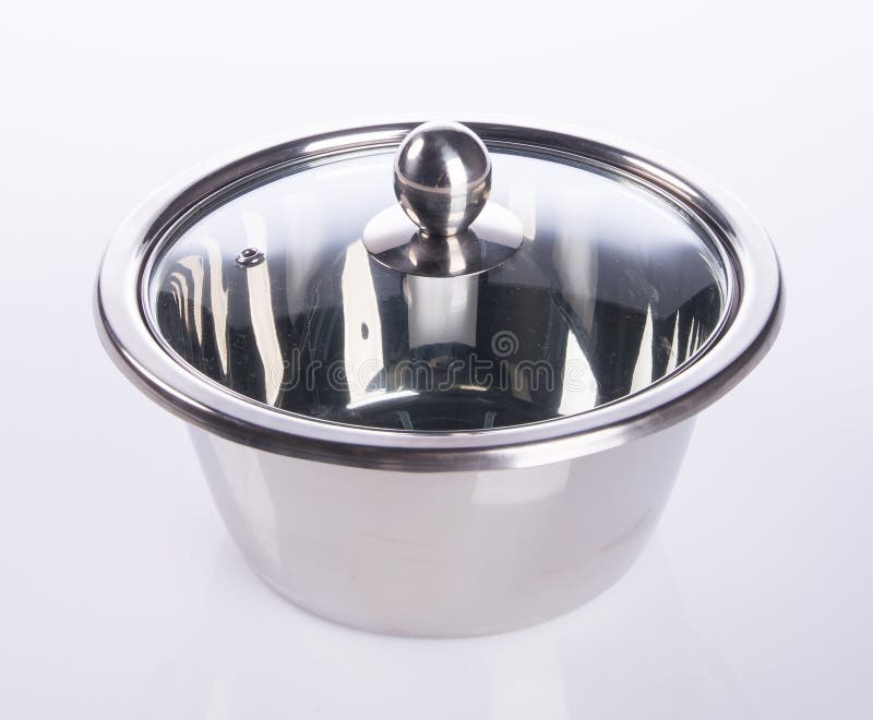 Pan or Stainless Steel Pan on Background. Stock Photo - Image of empty ...