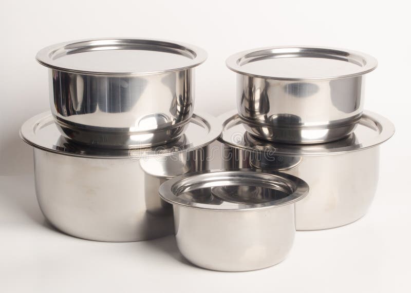 Pan or Stainless Steel Pan on Background. Stock Photo - Image of detail ...