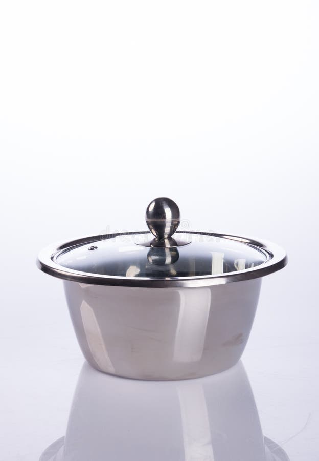 Pan or Stainless Steel Pan on Background. Stock Image - Image of ...
