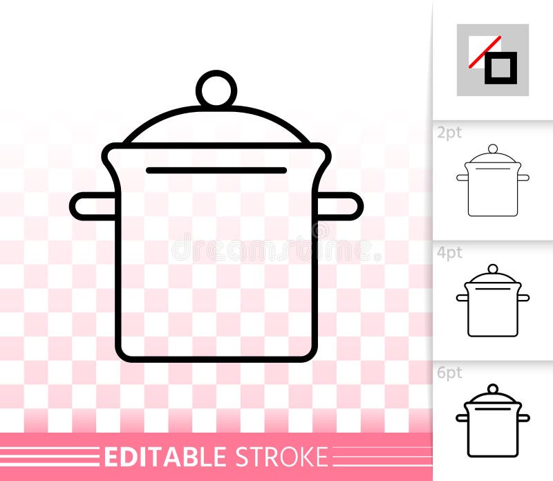 Pan Simple Black Line Vector Icon Stock Vector - Illustration of glyph ...