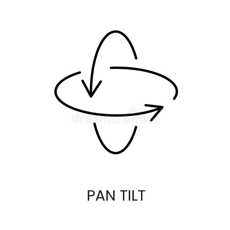Pan Tilt Line Vector Icon with Editable Stroke Stock Vector ...