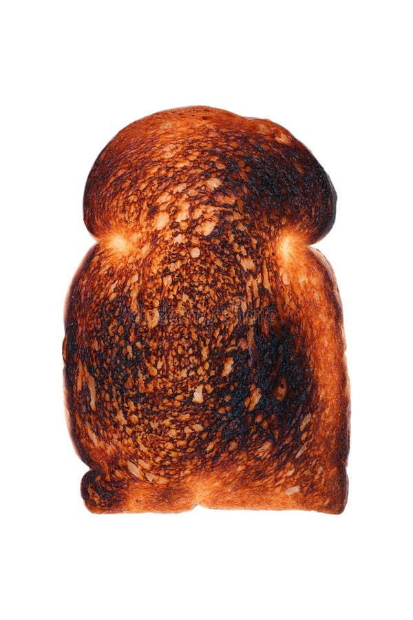 Pan Tostado Quemado Aislado En Blanco Foto de archivo - Imagen de llano ...