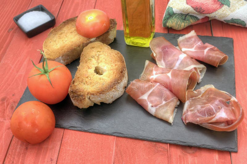 Pan tumaca complete stock photo. Image of tasty, tomato - 56880576