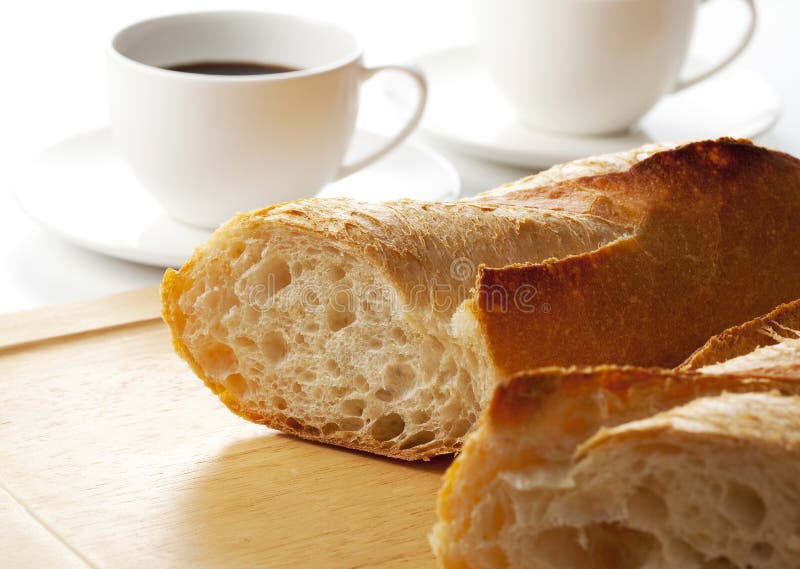 Pan y café imagen de archivo. Imagen de preparado, recientemente - 20808961