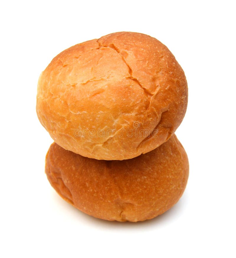 Pan Y Rollos Aislados En Blanco Foto de archivo - Imagen de emparedado ...