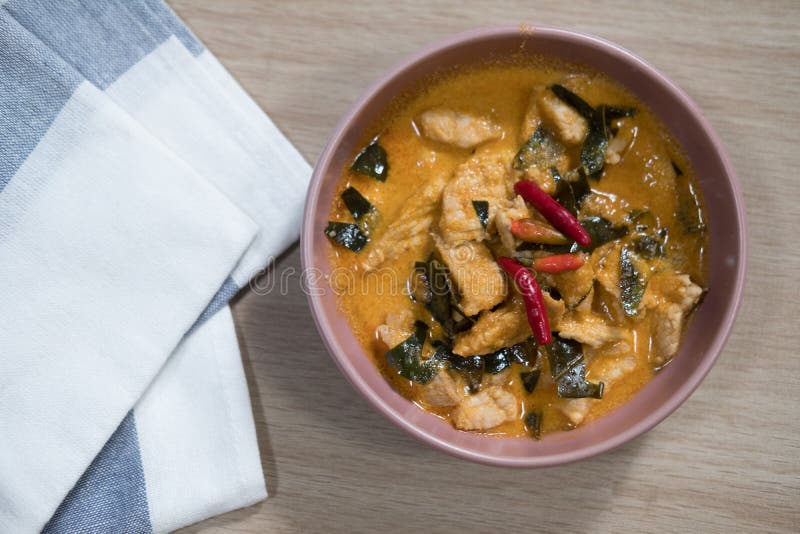 Panaeng Curry with Pork or Red Curry with Pork Panang Pork Stock Image ...