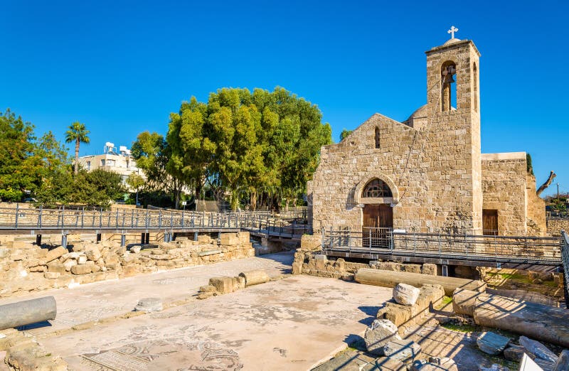 Panagia Chrysopolitissa Basilica in Paphos Stock Photo - Image of ...
