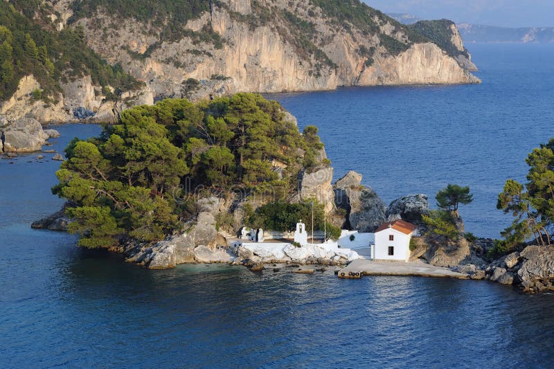 Panagia Island, Parga, Greece Stock Image - Image of church, summer ...