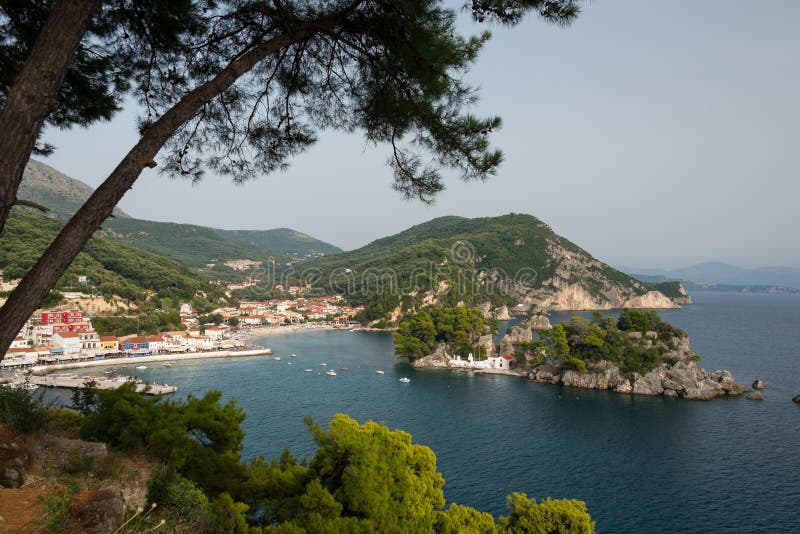 Panagia Island, Parga, Greece Stock Image - Image of beach, harbor ...