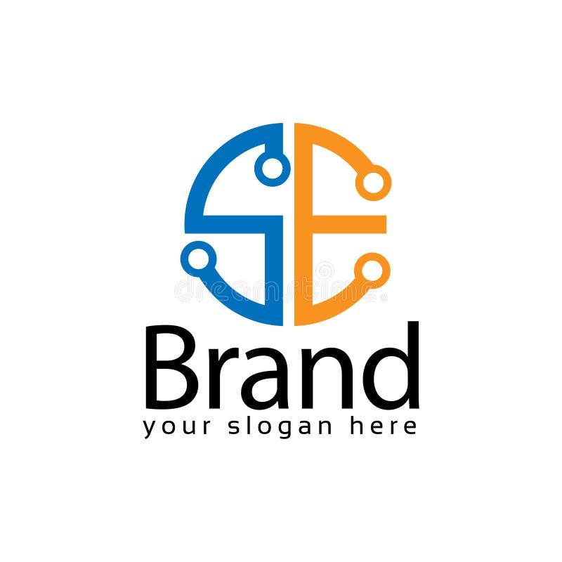 Letter SE Stock Logo, SE Initial., Flat Design. Technology Logo Stock ...