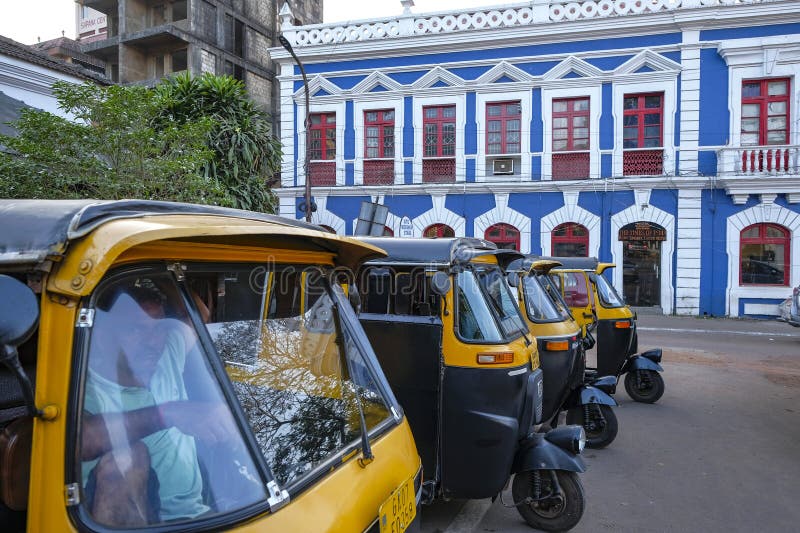 Auto Rickshaws in Panaji, Goa, India Editorial Stock Photo - Image of ...