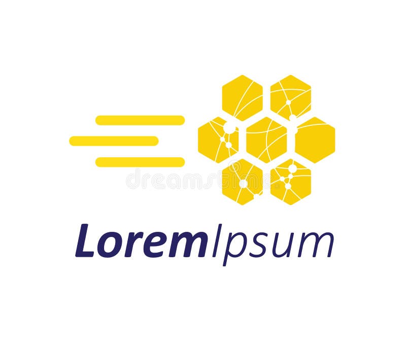 Panal Con La Tecnología Logo Design Ilustración del Vector ...