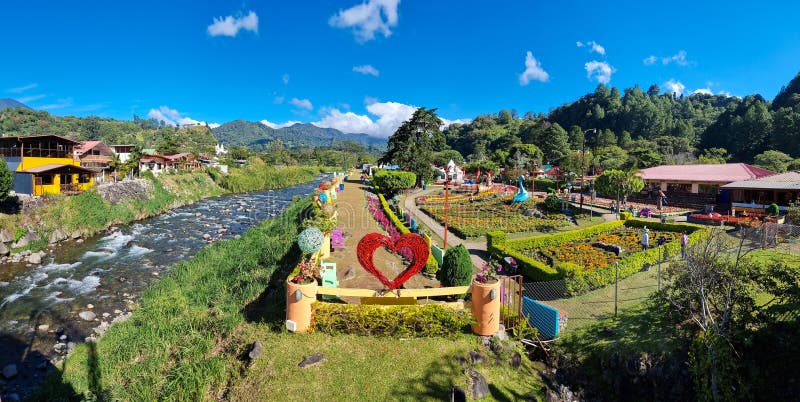 Panama, Boquete, Panoramic View of the Caldera River Valley Editorial ...