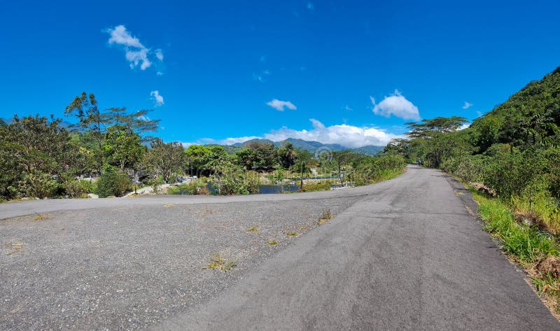 Panama, Boquete, Panoramic View of Public Park Pedestrian Path Stock ...