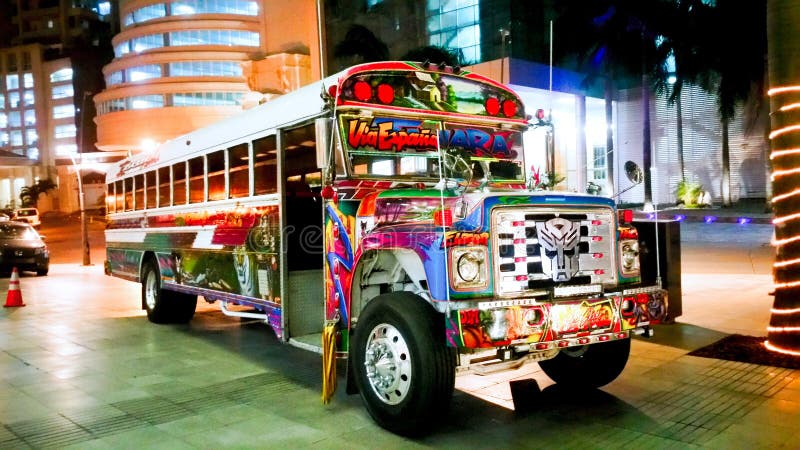 Panama Bus editorial photo. Image of public, colorful - 17690091