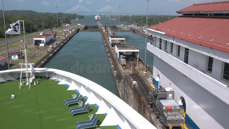 Panama Canal, Panama, 20 August 2019: a Large Ship Passes through the ...