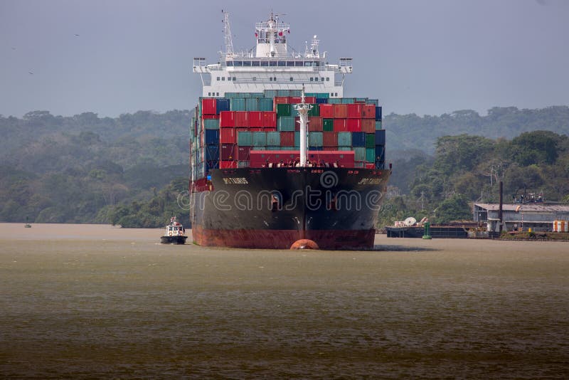 Panama, Panama Canal Cargo Points Canal Environment Editorial Stock ...