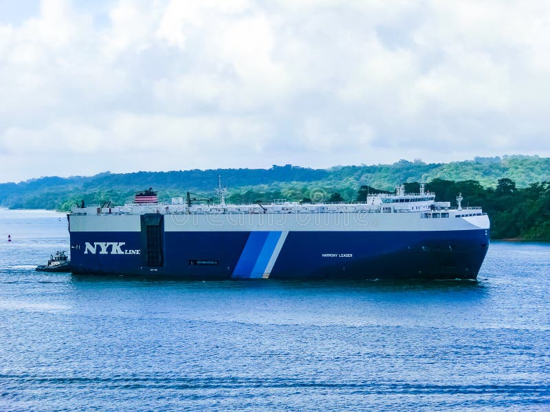 Panama Canal, Panama - December 7, 2019: Container Cargo Ship at Panama ...