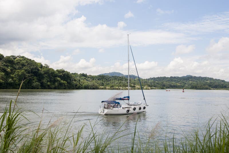 Panama Canal in a Summer Sunny Day Editorial Photography - Image of ...