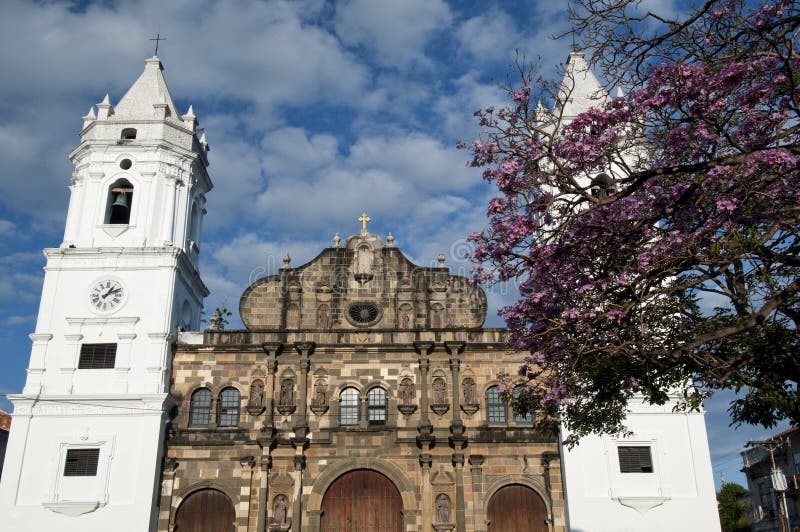 Panama Cathedral stock photo. Image of color, tower, unesco - 26638622
