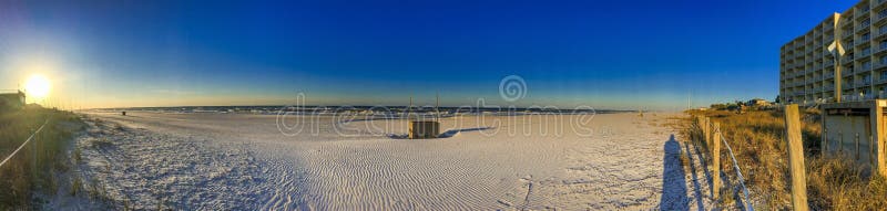 Panama City Beach at Sunset, Florida - Panoramic View Editorial Photo ...