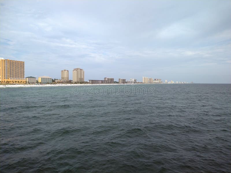 Panama City Beach view stock photo. Image of ship, boat - 242829806