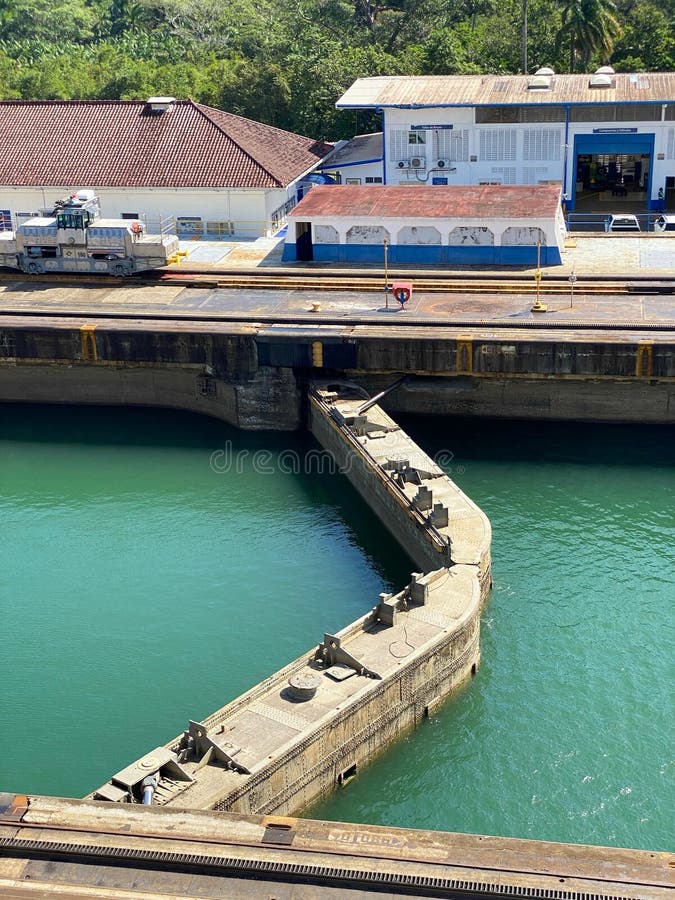 Panama City Canal 11. 20. 2024 Water Lock Gate in Operation Editorial ...