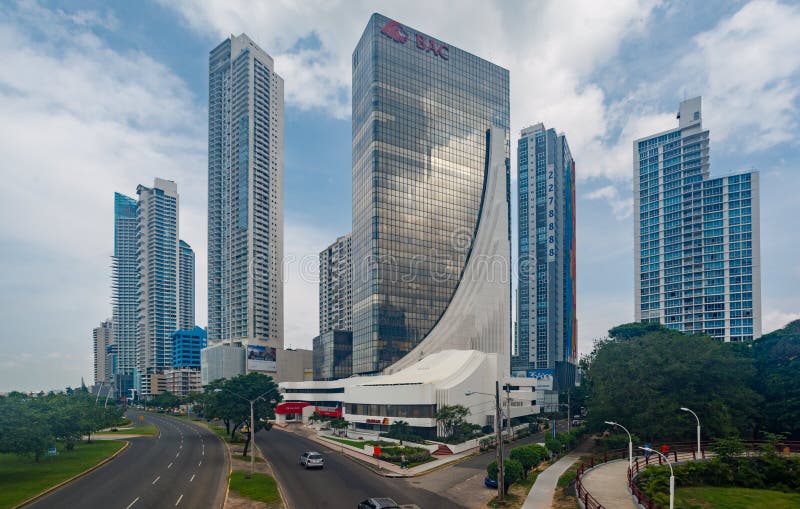 Panama City Modern Skyscrapers Skyline Editorial Photography - Image of ...