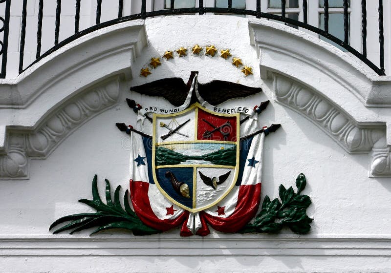 Panama Coat of Arms stock image. Image of wheel, symbol - 676127