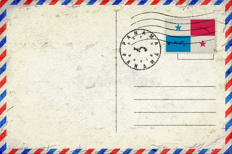 Panama David Vintage Air Mail Envelope Stock Illustration ...