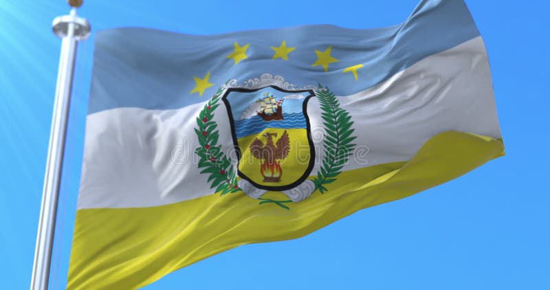 Panama De Bandera De Colon. Bucle Metrajes - Vídeo de americano ...