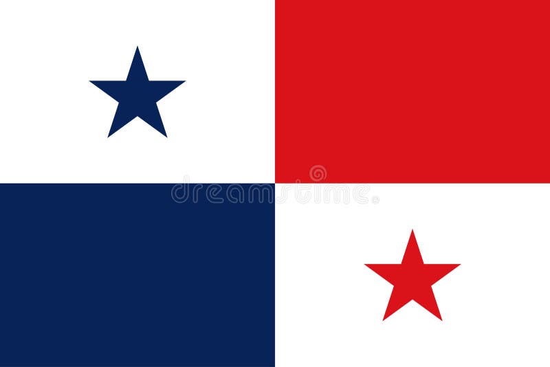 Panama Flag in Official Colors and Proportion Correctly Vector Stock ...