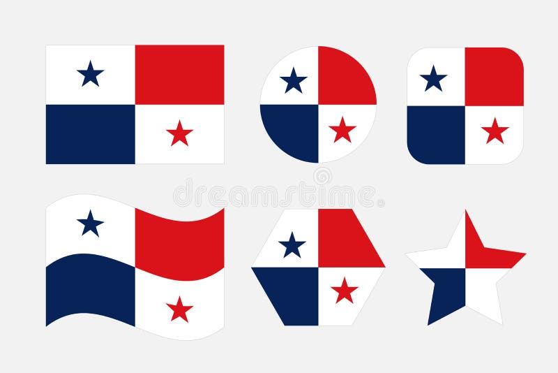 Panama Flag Simple Illustration for Independence Day or Election Stock ...