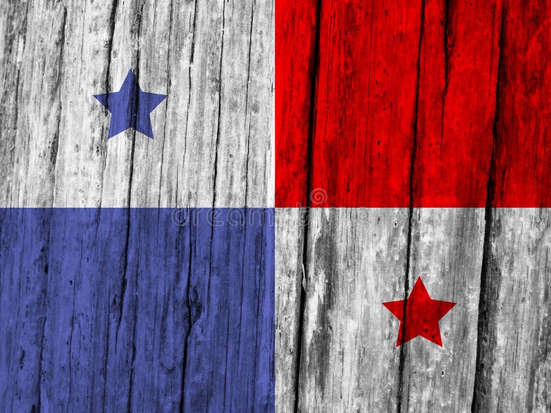 Panama flag with texture stock illustration. Illustration of emblem ...