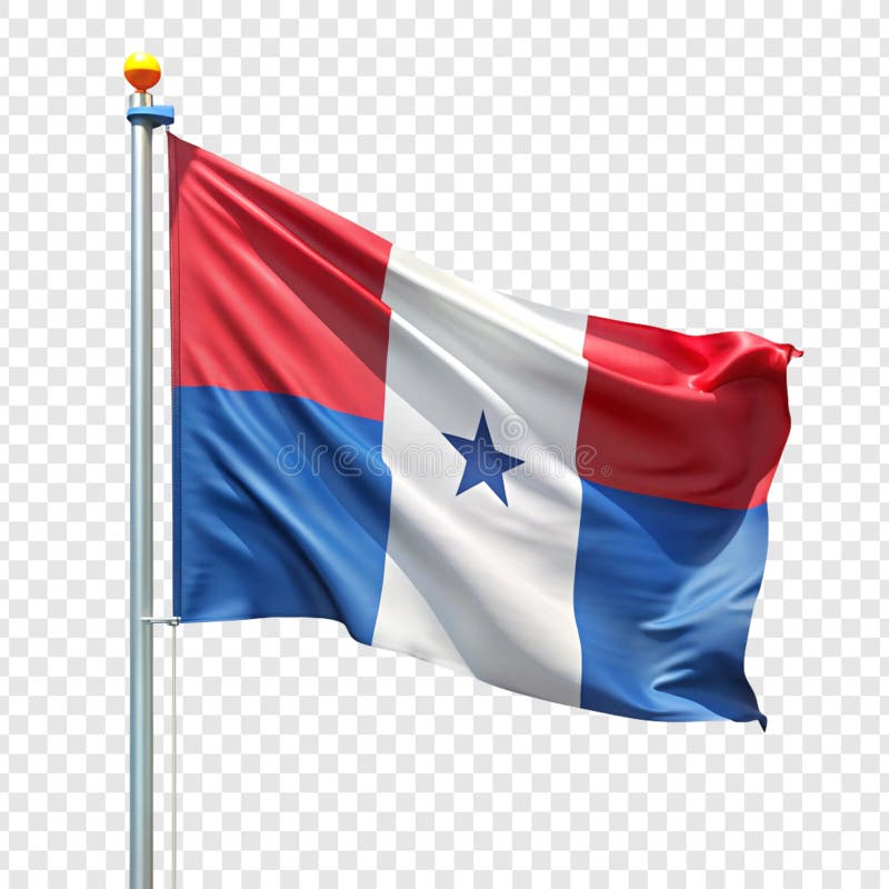 Panama Flag Transparent Background Stock Illustration - Illustration of ...