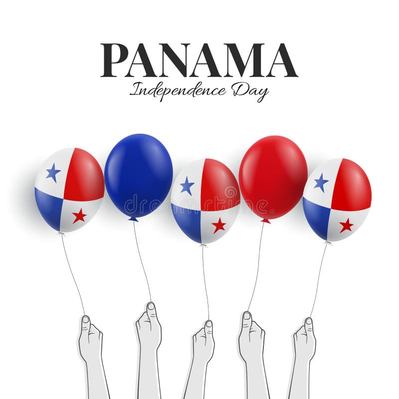 Panama Independence Day stock vector. Illustration of balloon - 256829325