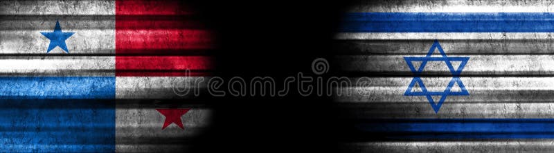 Panama and Israel Flags on Black Stock Image - Image of politics ...