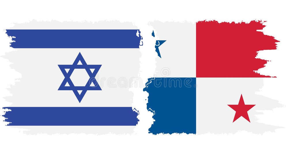 Panama and Israel Grunge Flags Connection Vector Stock Vector ...