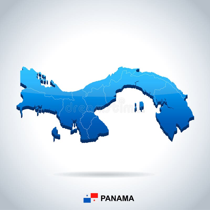 Panama - Map and Flag - Detailed Vector Illustration Stock Illustration ...