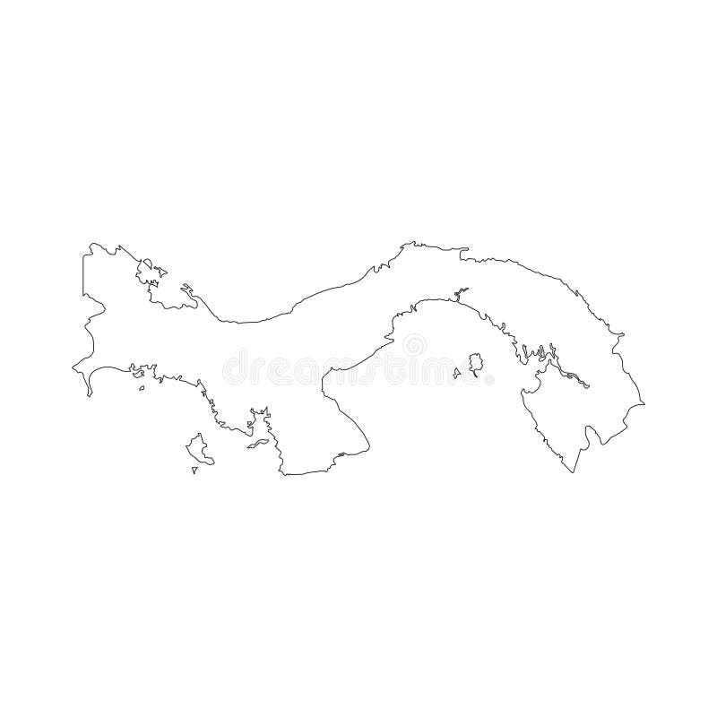 Panama map icon stock vector. Illustration of contour - 321699008