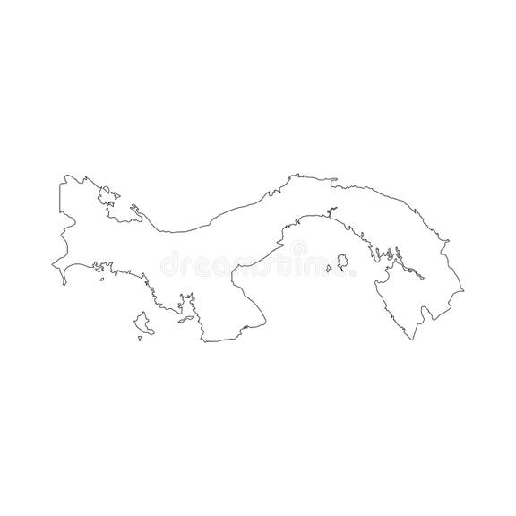 Panama map icon stock vector. Illustration of contour - 321699008